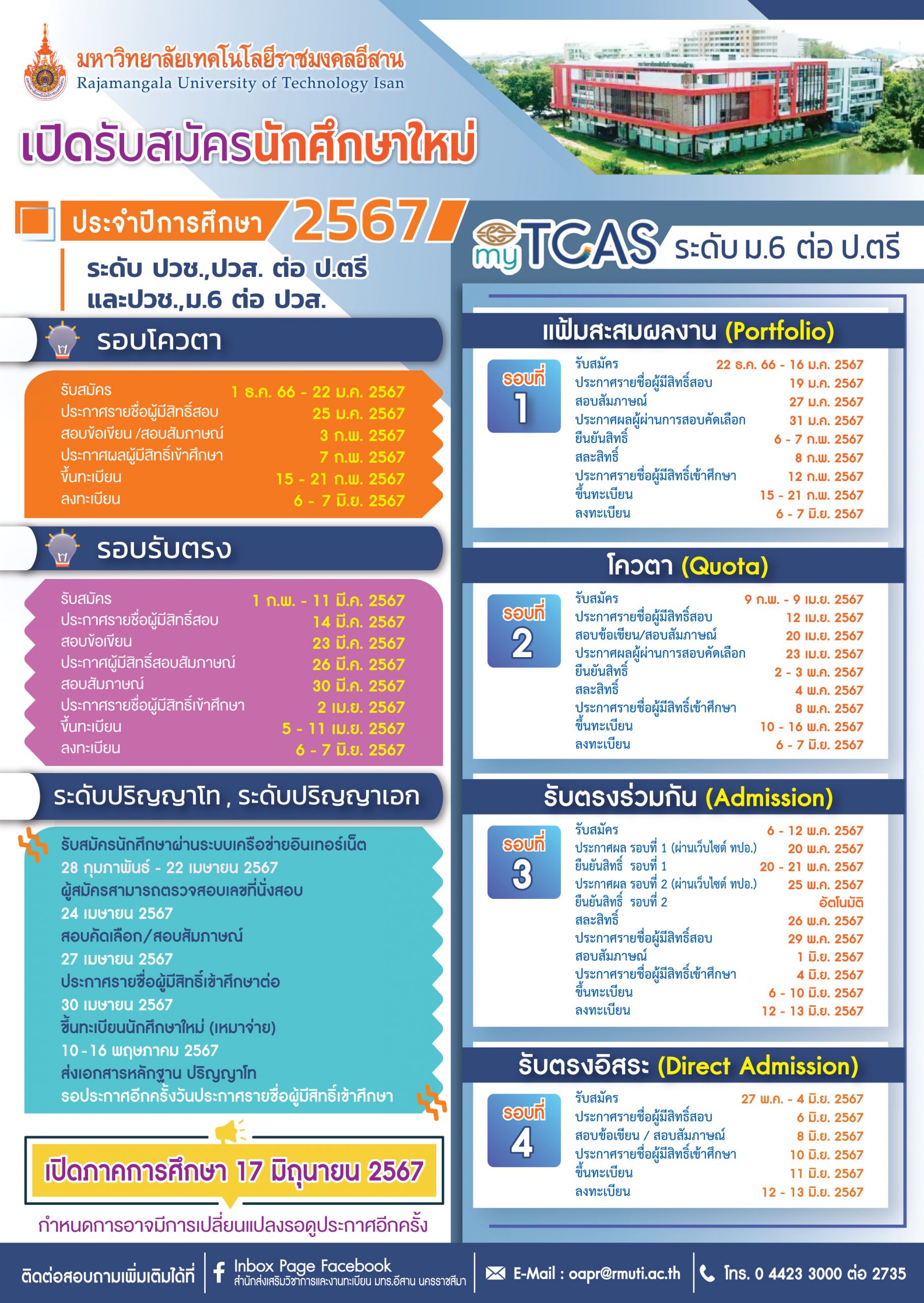 การรับสมัครนักศึกษา – สํานักส่งเสริมวิชาการและงานทะเบียน มทร.อีสาน ...